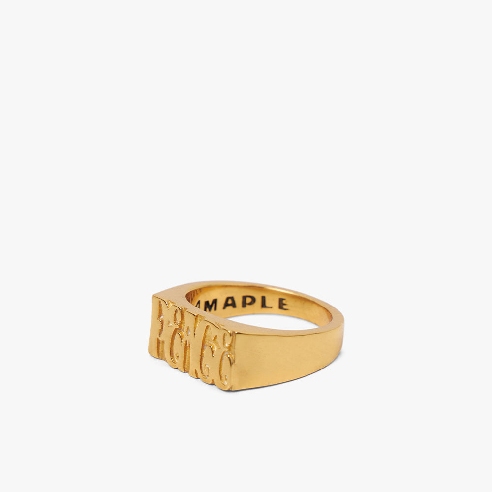 MAPLE Word Peace Ring / 14K Gold Plated – Livestock