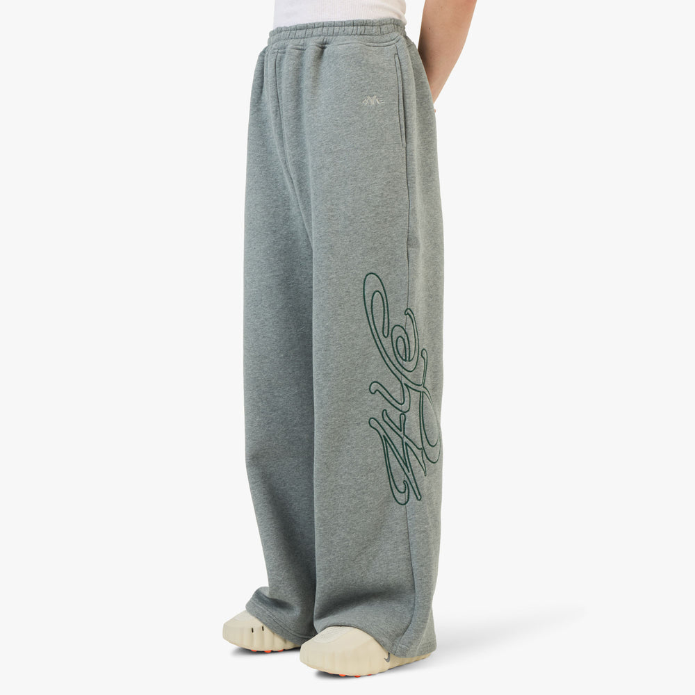 4YE Signature Zip Wide Pant Medium Grey / Forrest Green – Livestock